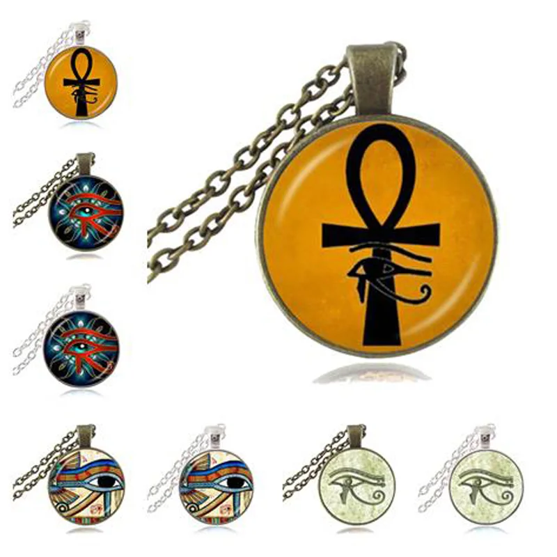 Ancient Eye Of Horus Ra Ankh Necklace Cross Of Life Pendant God Egypt