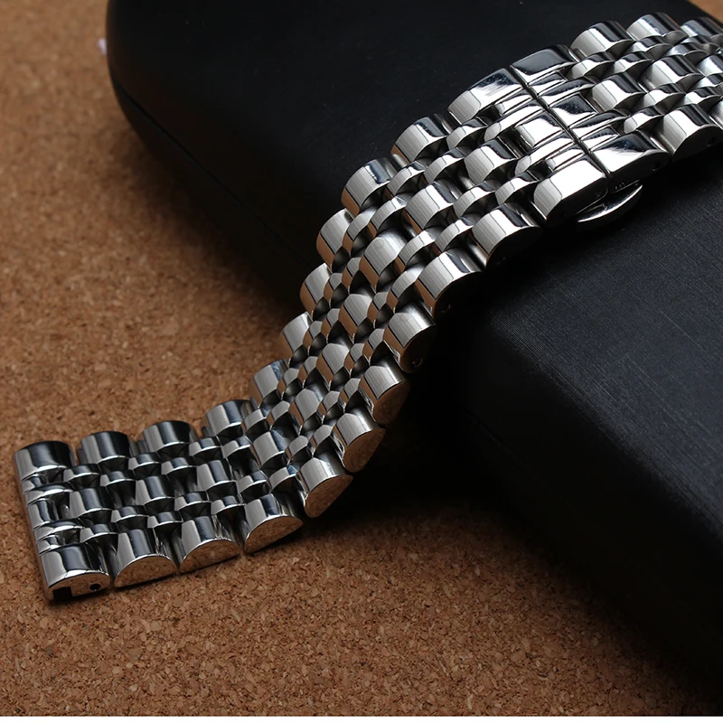 High quality Watchband Silver Metal Stainless Steel Watch Straps ...