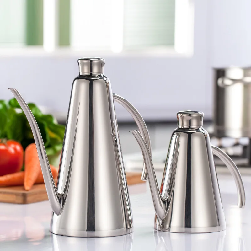 0.5L/1L oil pot 304 stainless steel cone leak proof oil pot ...