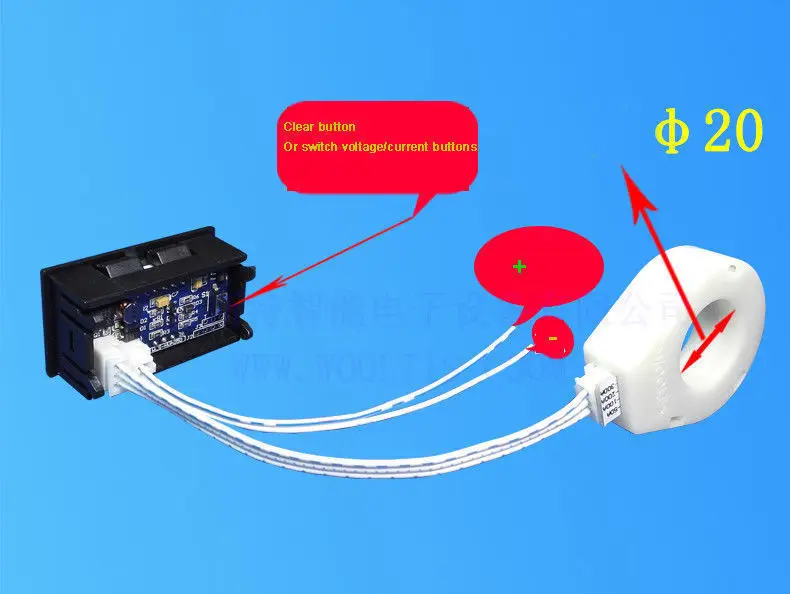 DC 5V-120V 50A/100A/200A/400A Digital Voltmeter Ammeter Charge ...