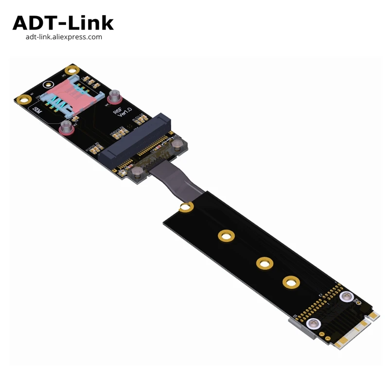 M.2 Key M M2 Ultra NVMe NGFF SSD To Mini pcie mPCIe Extension Adapter ...
