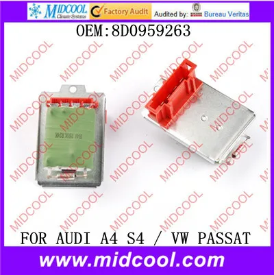 High Quality Blower Motor Resistor Regulator 8D0959263 for AUDI A4 S4 ...