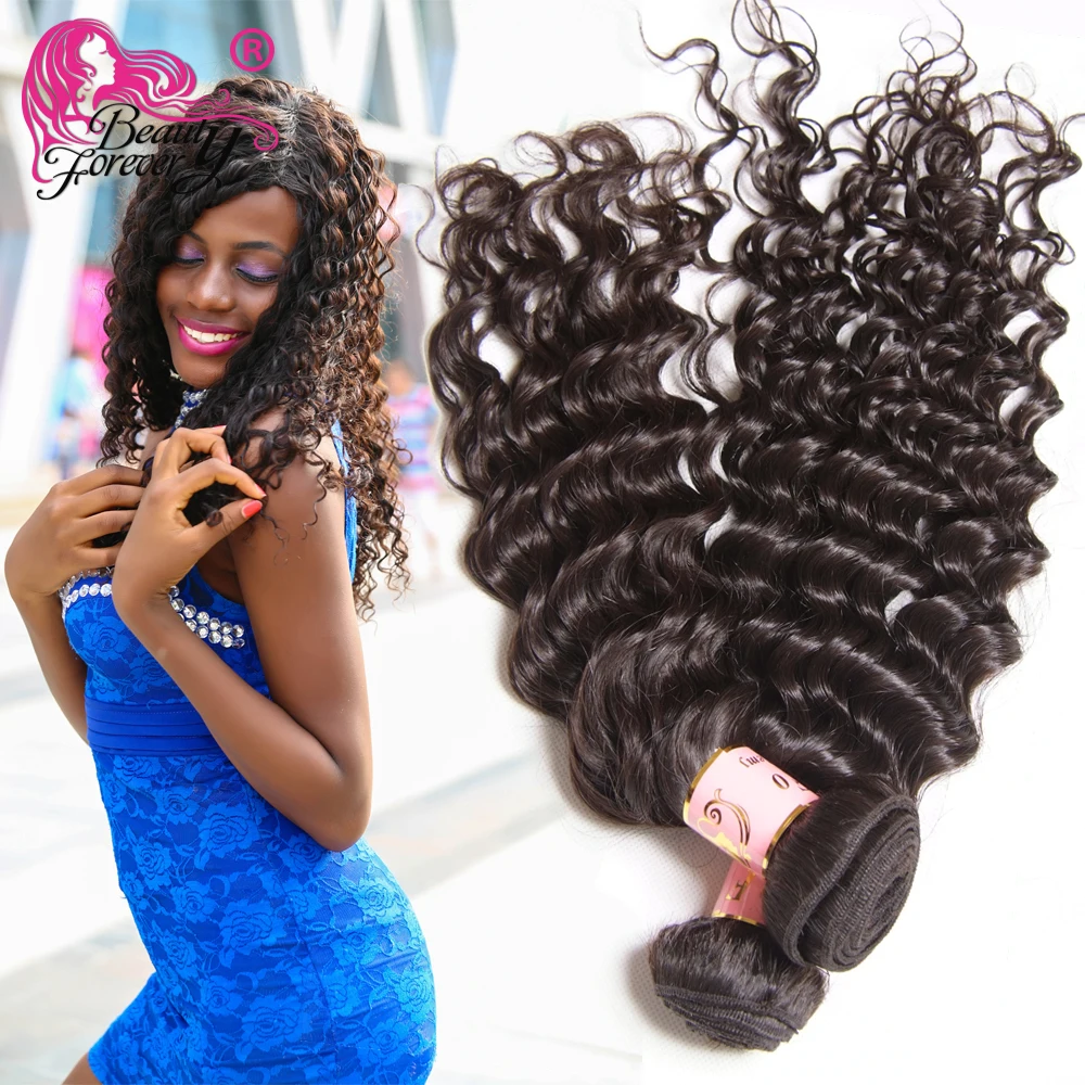 Beauty Forever Malaysian Deep Wave Curly Virgin Hair 2 Bundle Malaysian