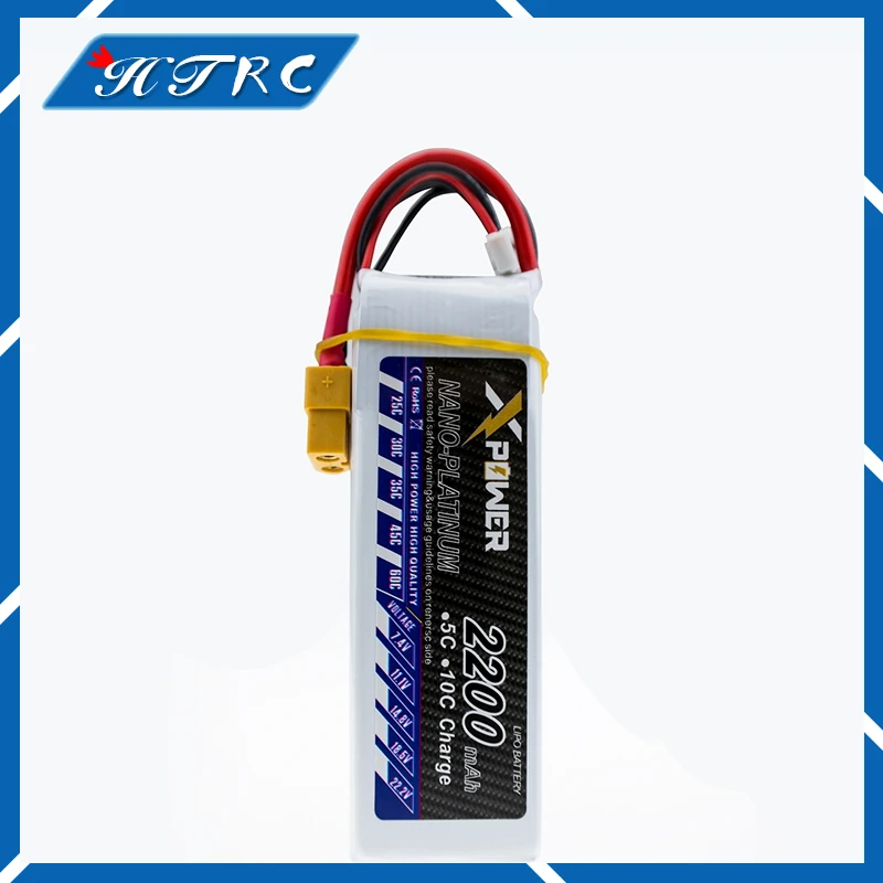 1 unids 2200 mAh 11.1 v 3 s 30C 35C li po batería XT60 enchufe para ...