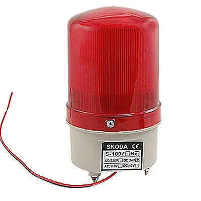 Dc 24v Strobe Red Led Industrial Buzzer Warning Signal Tower Light 90db ...