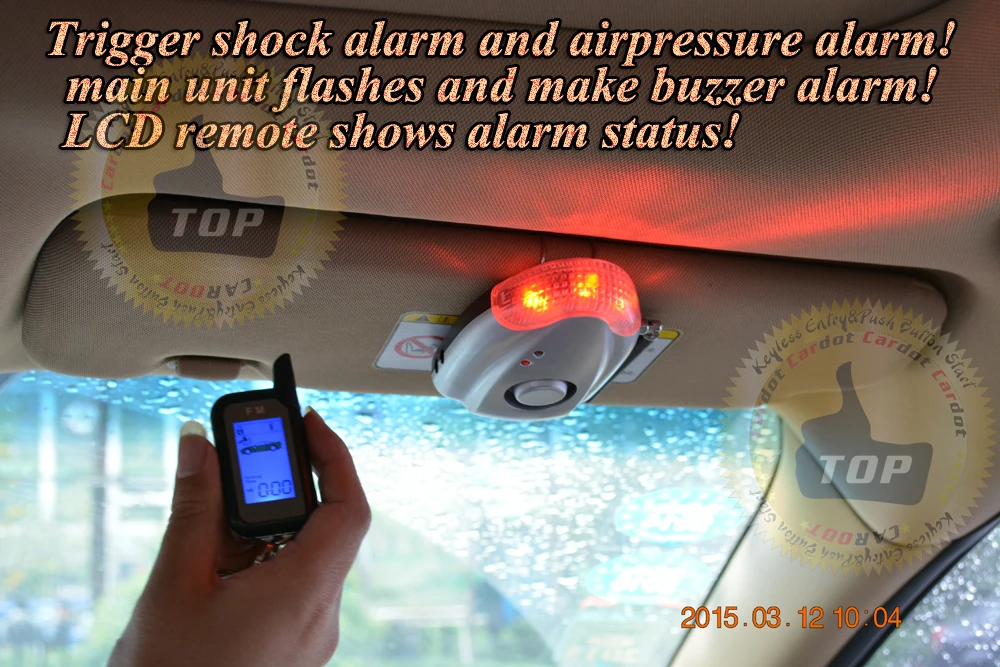 universal easy installation without cutting any wires DIY car alarm ...