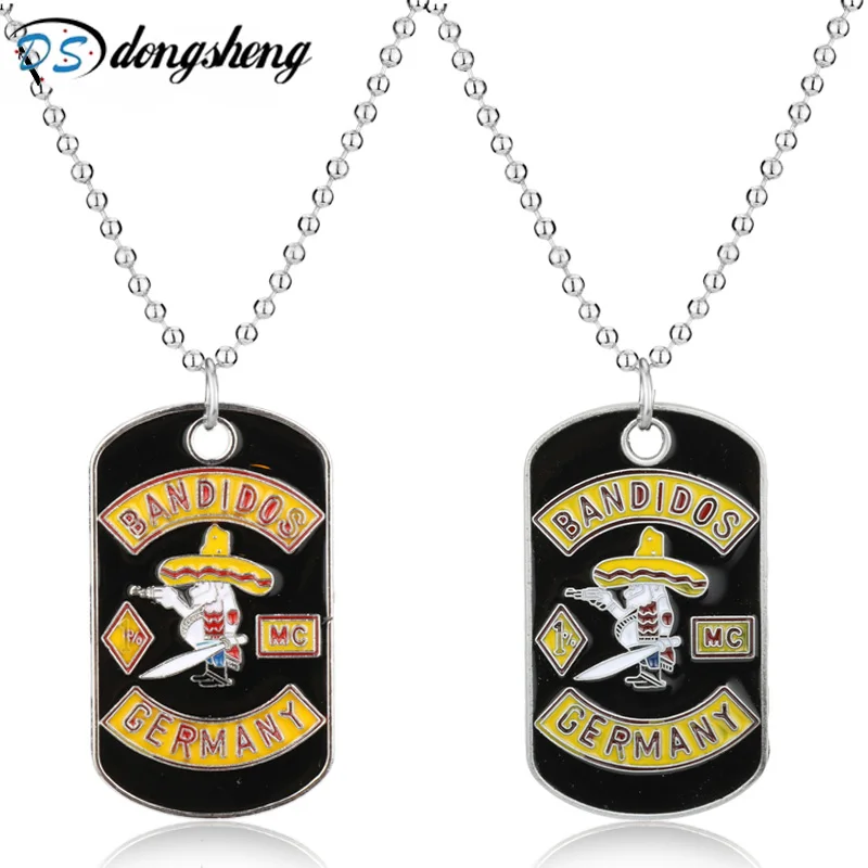MC เยอรมนี Bandit Bandidos สร้อยคอ Hip Hop ลูกปัด Chain Biker สไตล์ ...