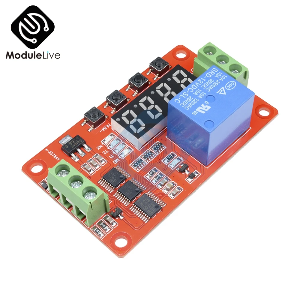 12v Dc Multifunction Self Lock Relay Plc Cycle Delay Time Timer Switch