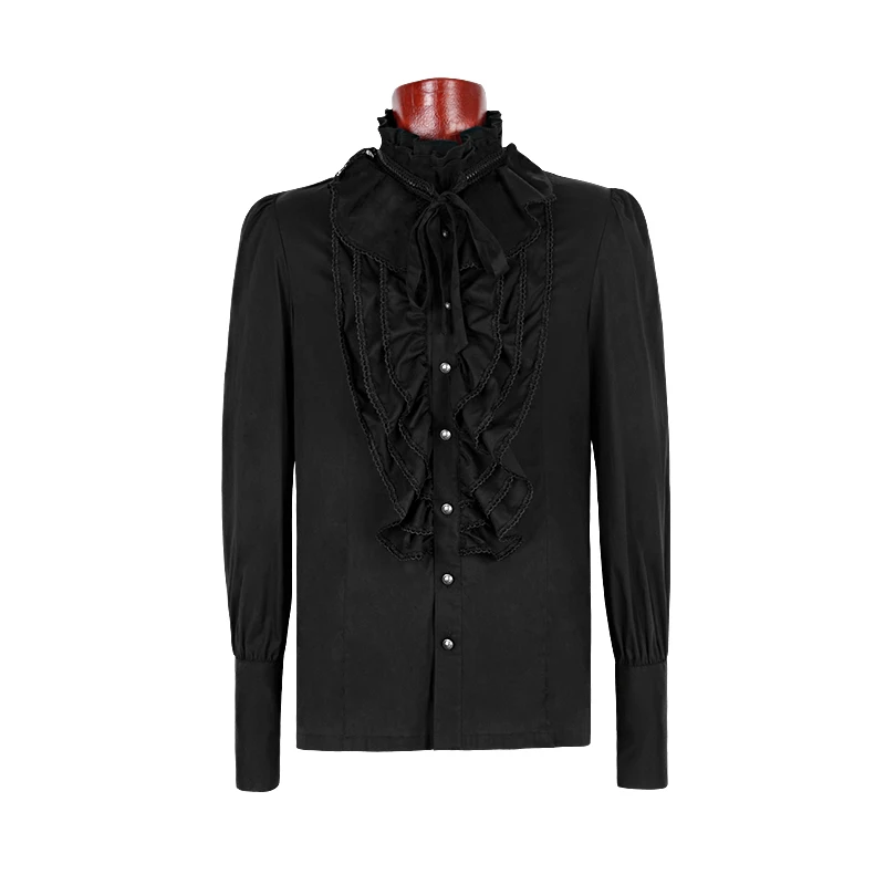 Black Ruffle Shirt