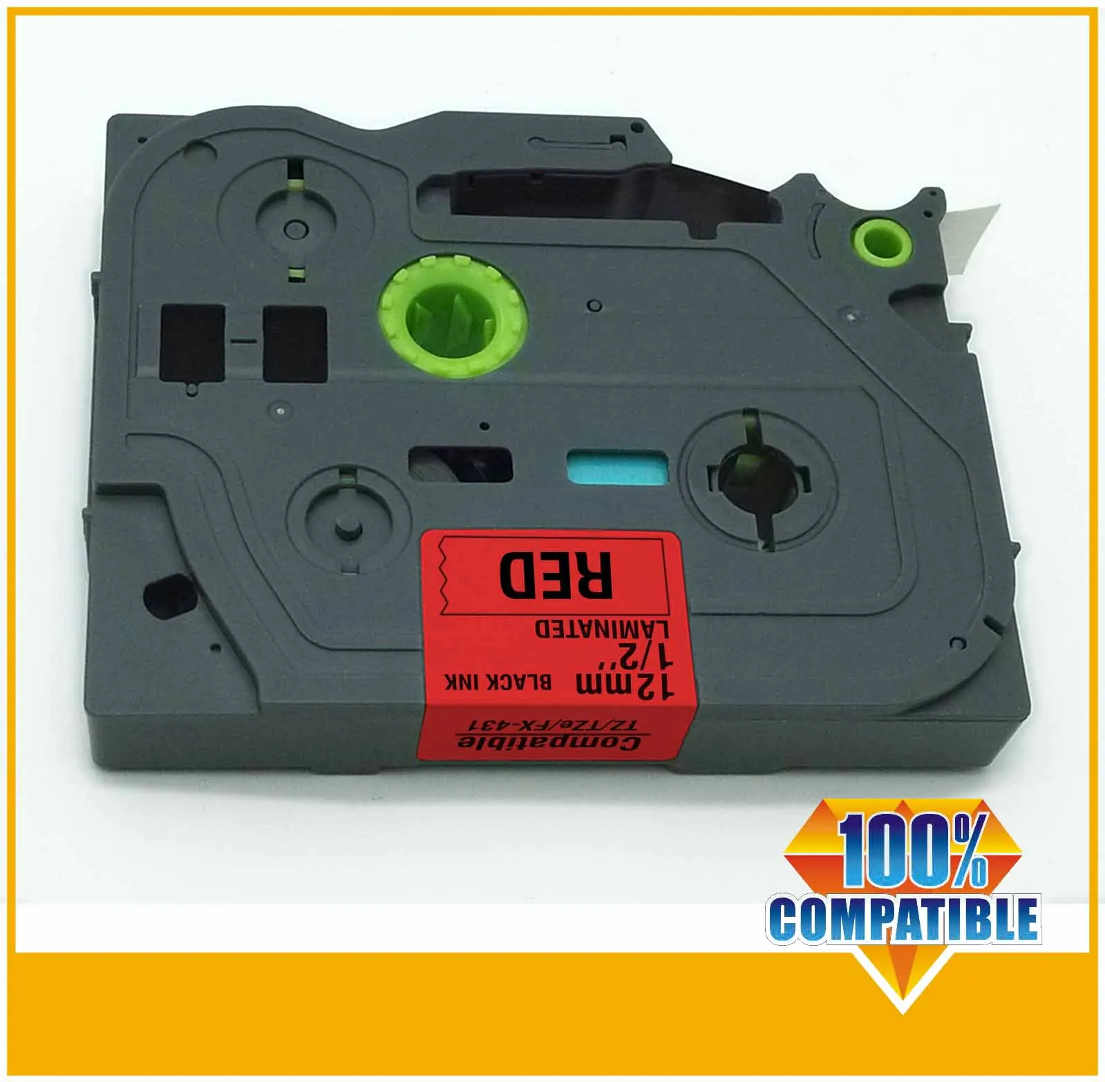 Tz431 Tz 431 Tze431 12mmx8m Yoko Brand Compatible Brother P Touch Tz Tape Label Cartridge In