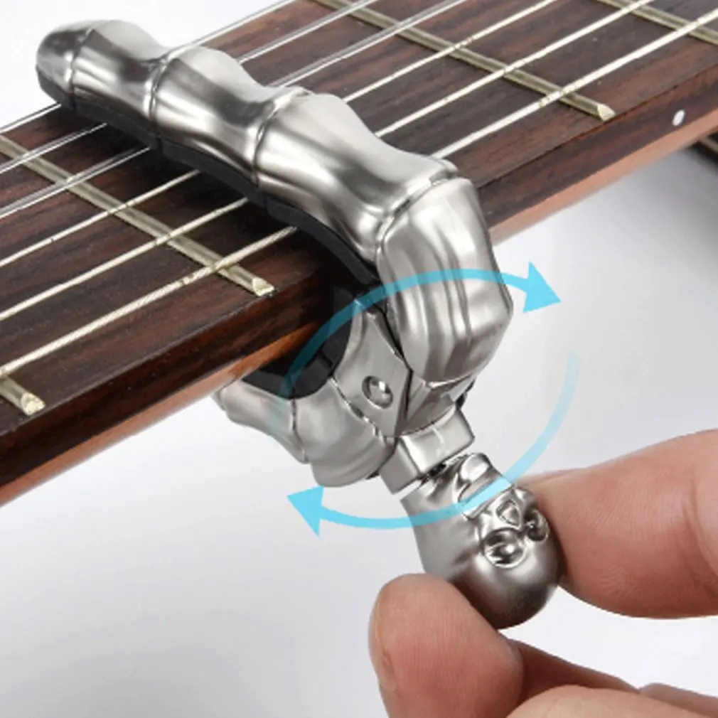 Skull Finger Screw Capo – Metal Screw Capo in Gold & Onyx - MyCapos