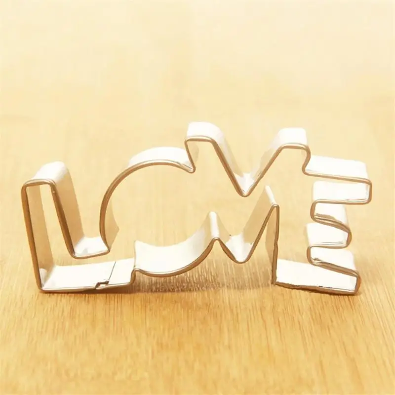 1PC LOVE Word Stainless Steel Cookie Cutter Fondant Mold Cookie Cutters ...