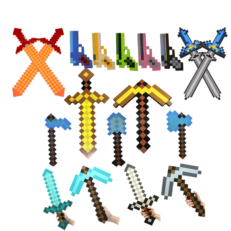 Newest Minecraft Toys Minecraft Sword Pickax Axe Shovel Gun EVA Model ...
