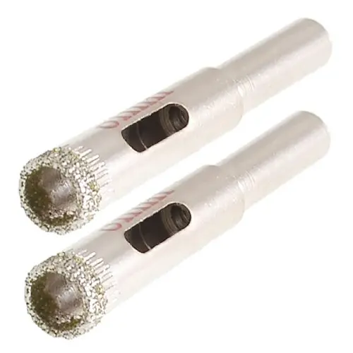 New Style 8mm Dia Diamond Tipped Drill Bit Tile Glass Hole Saws 2 pcs ...