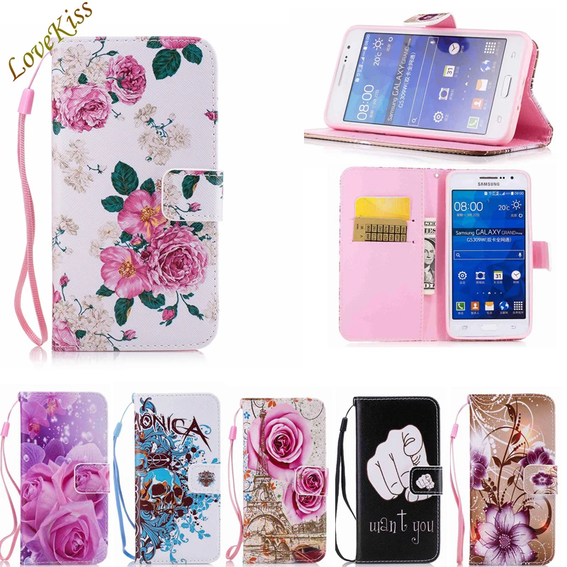 Pattern Leather Phone Case For Samsung Galaxy Grand Prime G530 G531 ...
