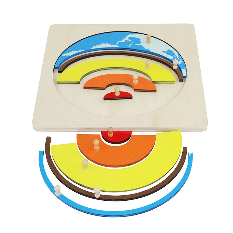 Montessori Geography Baby Kids Toys Solar Core Grasping Puzzle Early ...