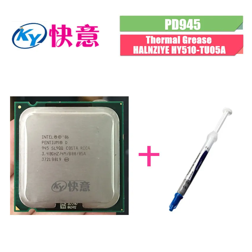 Intel Pentium D 945 CPU Processor (3.4Ghz/ 4M /800GHz) Socket 775 pd ...
