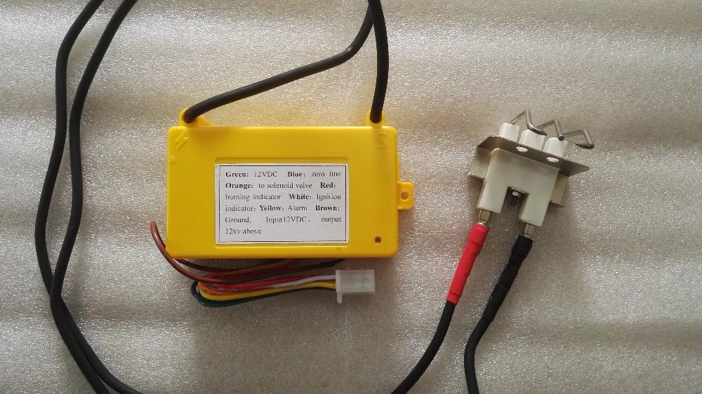 Gas Burner Ignition Controller With Electrode, Yellow Color Gas ...