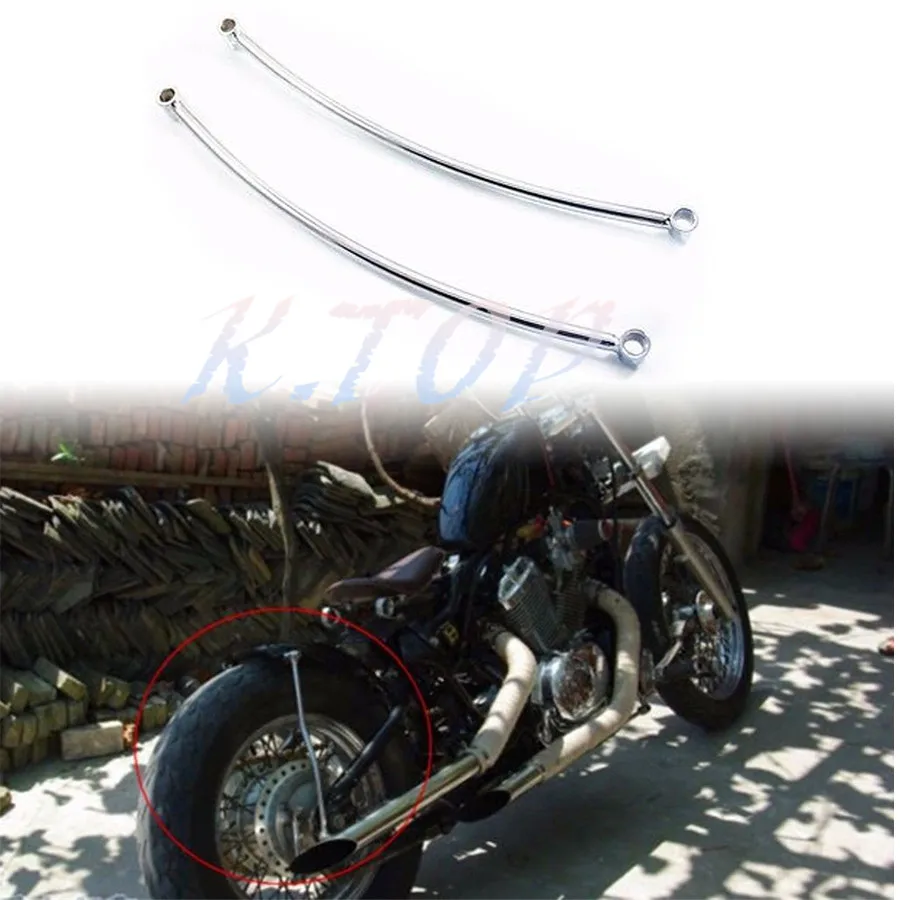 Chrome Rear Fender Rail Support Bracket Mount Holder For Harley Cruiser ...