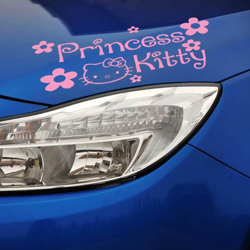 lovely-pink-cat-Car-Stickers-cartoon-Car-Stickers-Car-Accessories-for ...