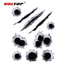 VOLTOP 3D Bullet Holes Scratch Car Stickers Paint Surface Cover Car ...