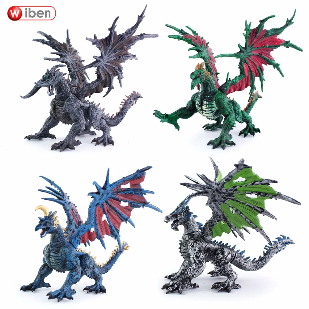 Wiben Dragon Simulation Dinosaur Toy Figure Vinyl Model Plastic ...