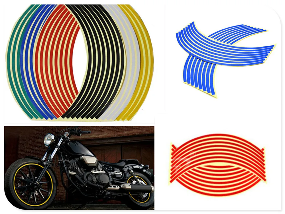 Motorcycle car 18 inch wheel sticker steel ring stickers wheel stickers ...