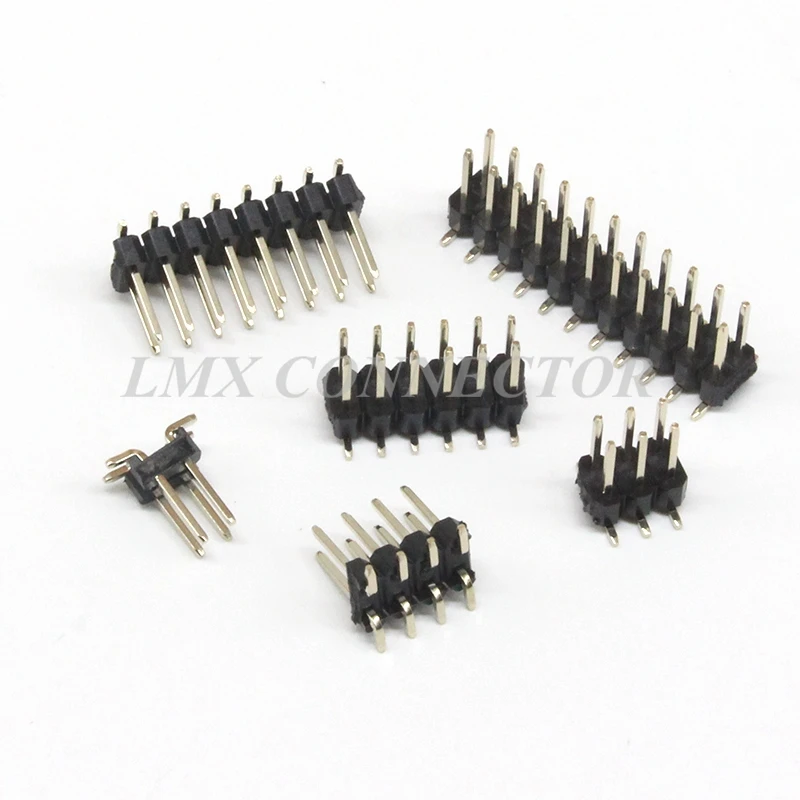 20pcs 2.54mm Pin Header Double Row Connector Smt Smd 2*2/3/4/5/6/7/8/10 ...