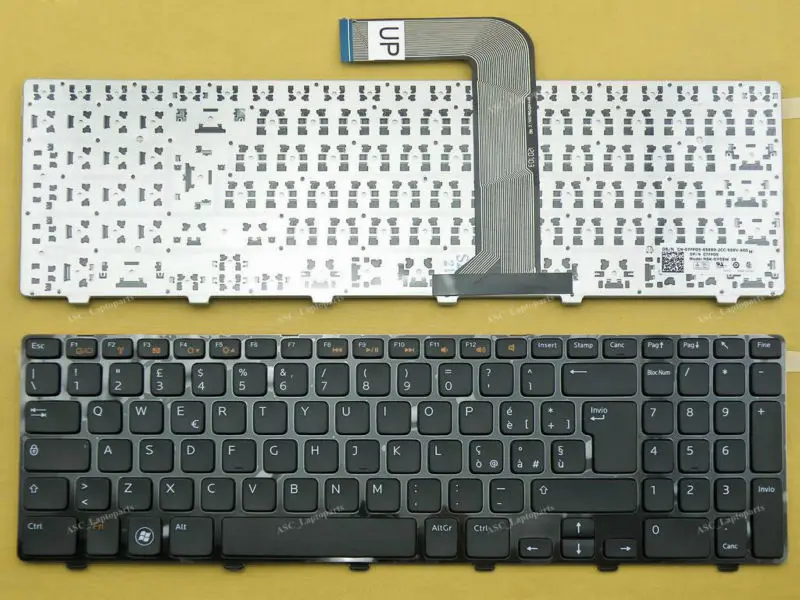 새로운 it 이탈리아어 키보드 델 새로운 인스 파 이런 15r n5110 노트북 블랙 프레임 블랙|keyboard for ...