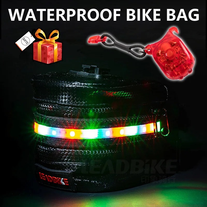 LEADBIKE Bicycle Bags Waterproof USB Charging Taillight Cycling ...