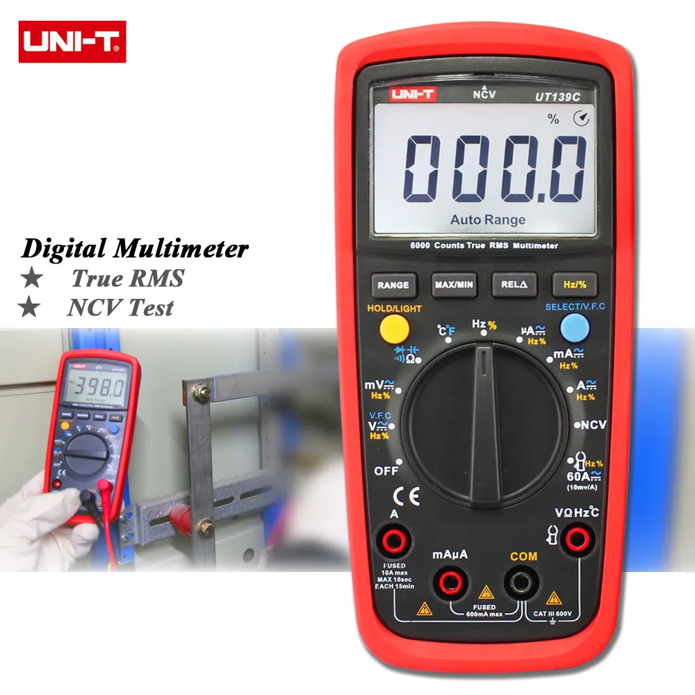 UNI T UT139A UT139B UT139C Auto Range Digital Multimeter True RMS C/F ...
