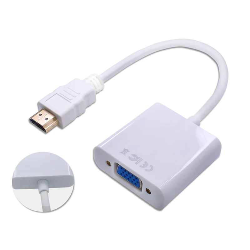 Hdmi To Vga Adapter Digital To Analog Video Audio Converter Cable Male