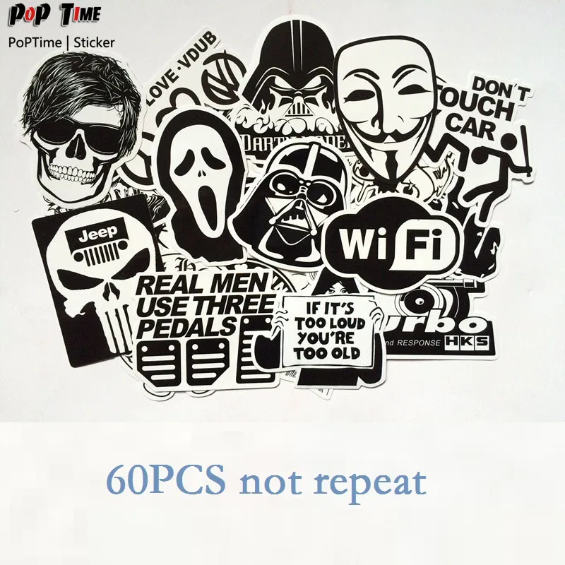 Stickers Set Black and white gray Light tones trunk cards boxes ...