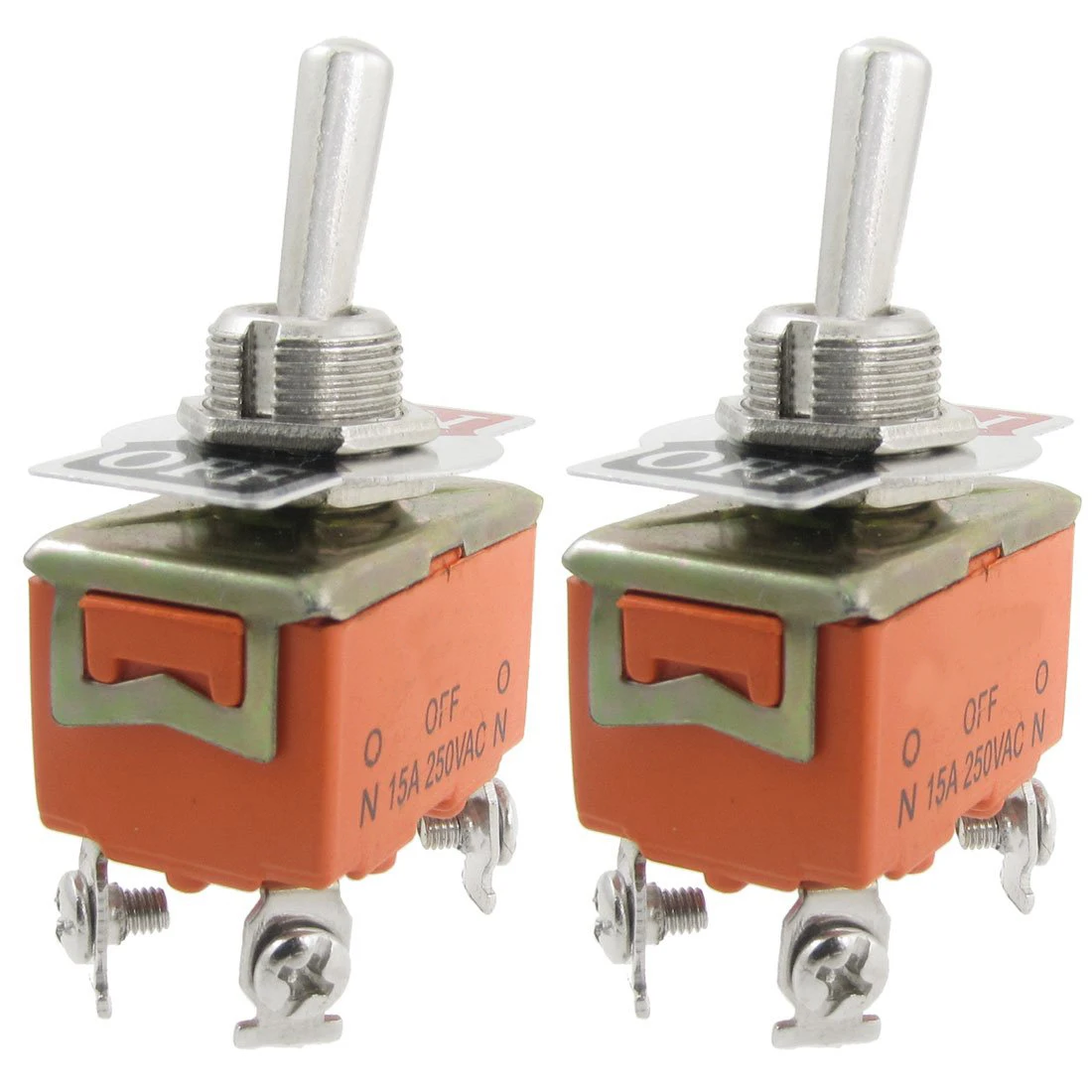 2 Pcs AC 250V 15A Amps ON/OFF 2 Position DPST Toggle Switch| | - AliExpress
