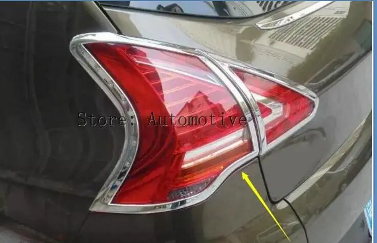 ABS-Chrome-Rear-Tail-Light-lamp-cover-Rear-light-covers-2-PCS-Set-for ...