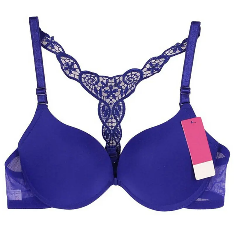 Velishy 4 Colors 70 80b Lace Sexy Push Up Bra Front Closure Y Line