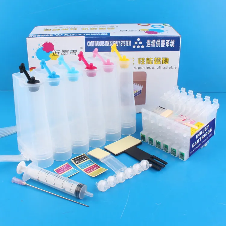 Universal 6Color Continuous Ink Supply System CISS kit with accessaries ...