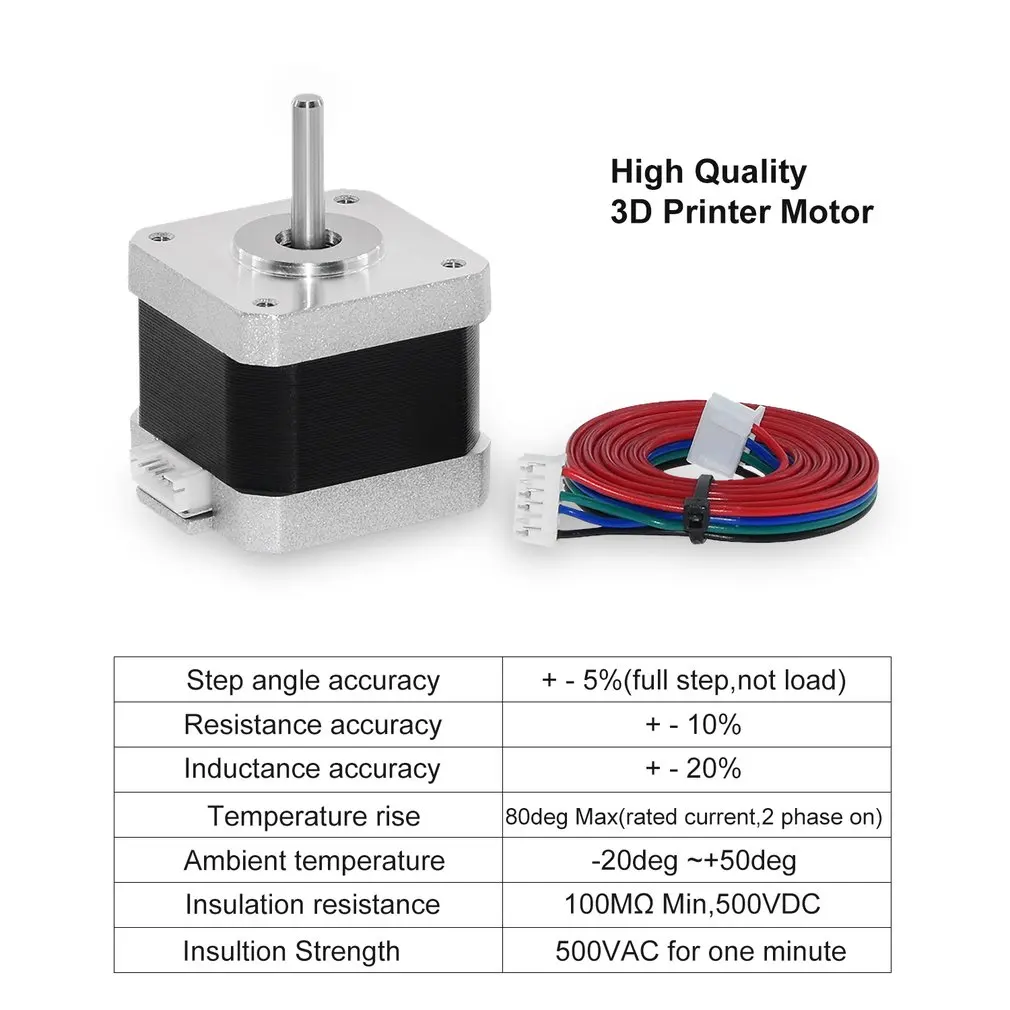17HS4401 4-lead Nema 17 Stepper Motor 42 Motor 42BYGH 1.5A with DuPont ...