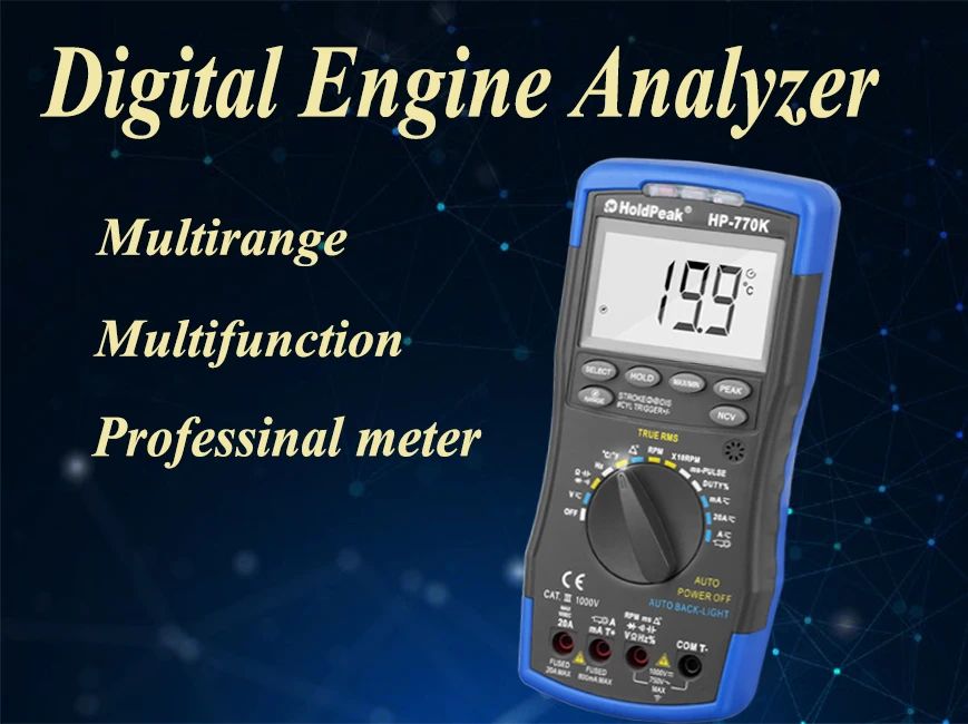 HP-770K Digital Automotive Multimeter Car Engine Analyzer (HP 770K)