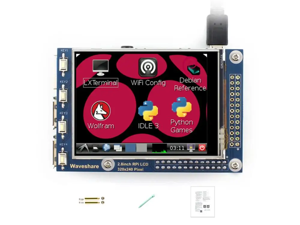 Waveshare 2.8inch Rpi Lcd (a) 320*240 Resistive Touch Screen Tablet,tft ...