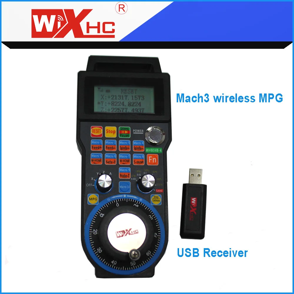 Mach3 Usb Pendant Manual Remote Control Wireless Handwheel Pendant Whb04b 4 For Woodworking Cnc 