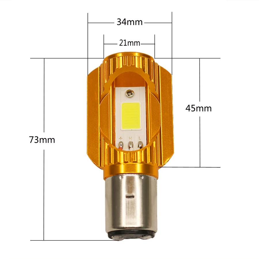 YCCPAUTO H6 BA20D Motorcycle Headlight Led Bulb Moped Scooter Led Light ...