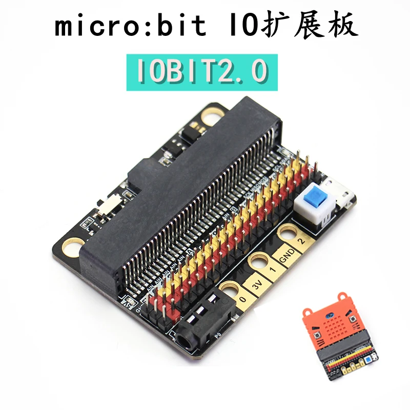 Micro: bit IO expansion board IOBIT V2.0 microbit แนวนอนอะแดปเตอร์โรงเรียนประถมศึกษาและ ...