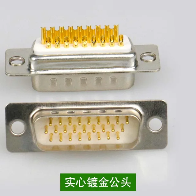 26 Pin D SUB DB26 Serial Male Socket Gold plated Copper Straight Leg ...