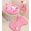 Pink 4PCs Hello Kitty Toilet Set - Kuru Store
