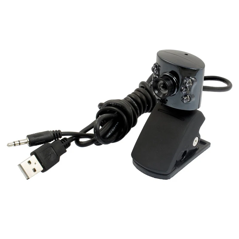 Mini USB Webcam Video Camera 6 LED Web Cam for Laptop Notebook Clip ...