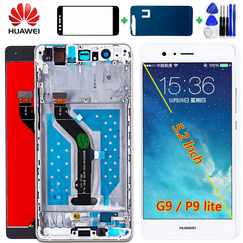 100 Tested Lcd Display Huawei G9 Touch Screen Huawei P9 Lite 5 2 Inch