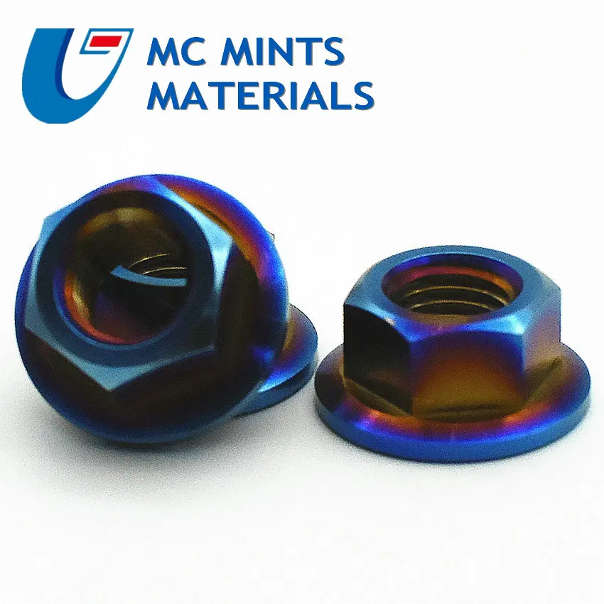 4/6pcs M8 M10 for Motorcycle Modified Flange Nut Grade 5 Ti Bolt ...