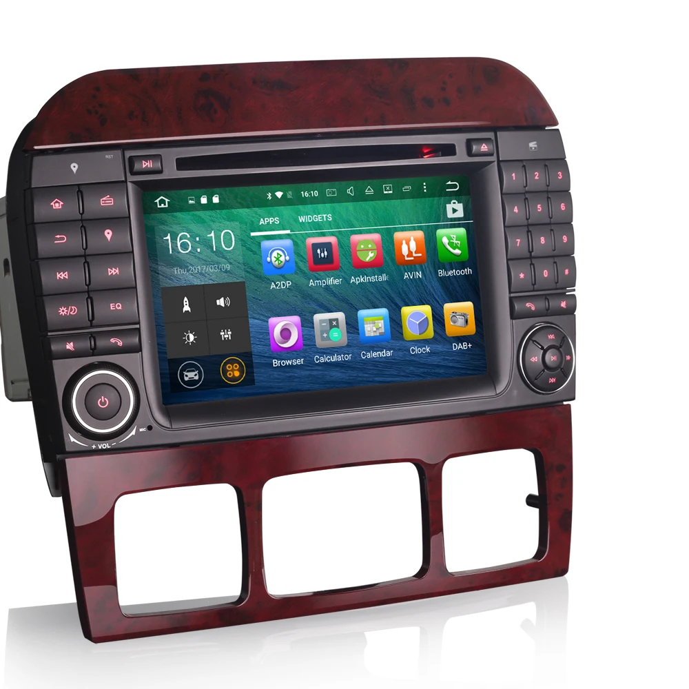 7" Octa Core Android 6.0 Car DVD for Mercedes Benz S Class W220 1998 ...