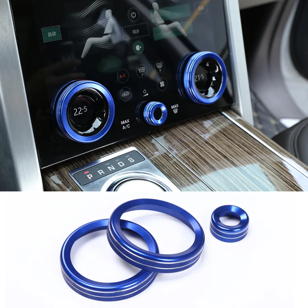 Car air conditioning button control panel cover trim sticker Aluminum ...